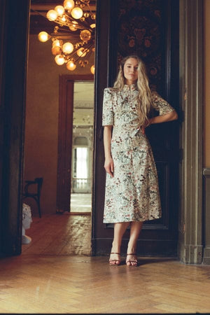 Esther Dress / Vintage White Floral Cotton – Modatrova